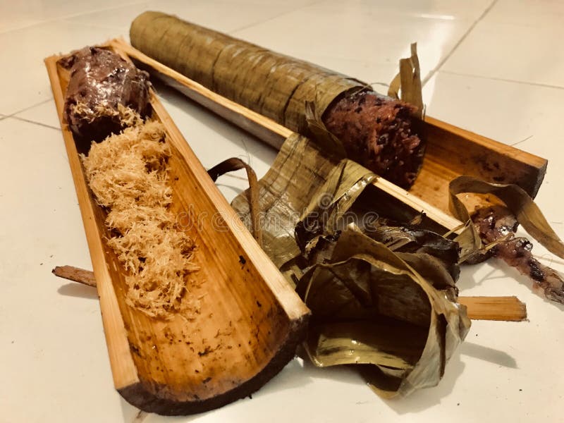 Food Rice Bamboo Traditional Stock Image - Image of bamboo, indonesian ...