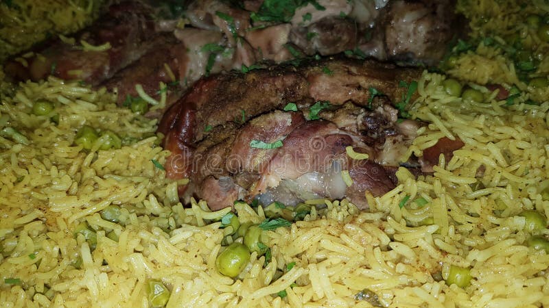 Food rise with lamb cooked stock image. Image of lamb - 212018023