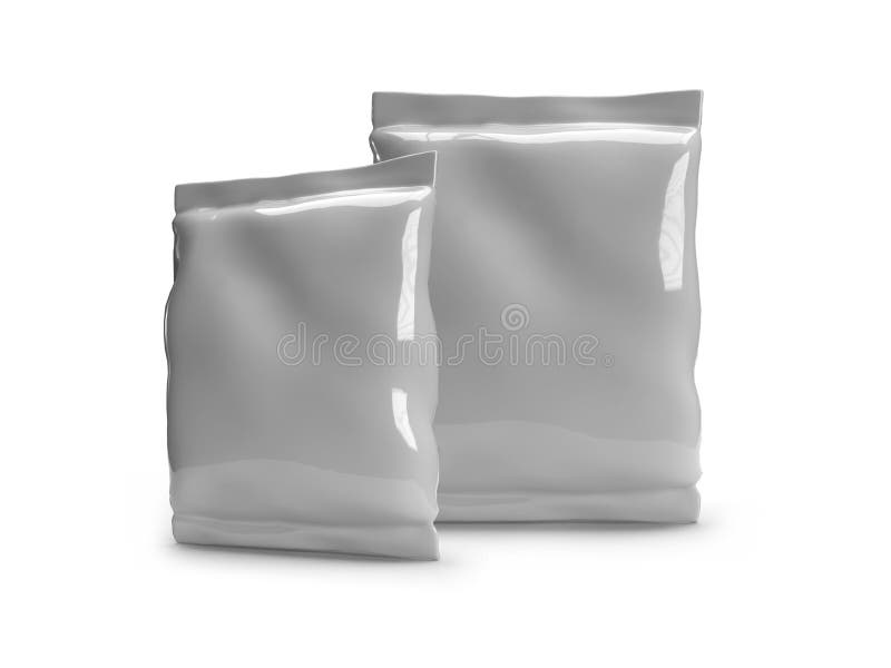 Food Sachet Packaging 3D Illustration Mockup Scene Stock Illustration ...