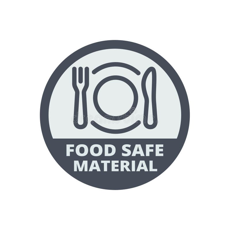 Food Safe Material Vector Label Stock Vector - Illustration of dish ...
