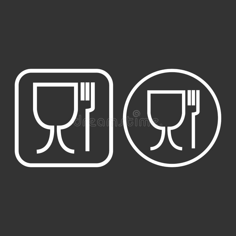 Food Safe Symbol. Not Suitable for Food Icon. No Food Grade Symbol ...