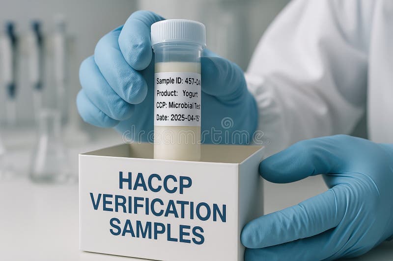 Food Safety Engineer Placing Yogurt Microbial Test Sample into HACCP ...