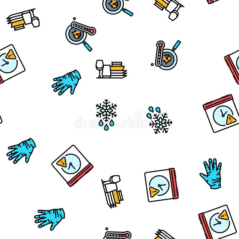 Food Safety Hygiene Inspection Seamless Pattern Vector Stock ...