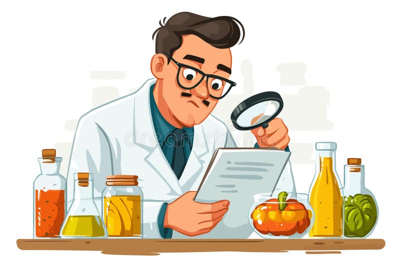 Food Safety Inspector at Work Hat Isolated Stock Vector - Illustration ...