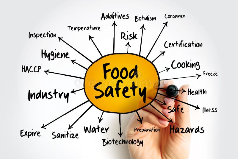 Food Safety Mind Map, Concept for Presentations and Reports Stock Image ...