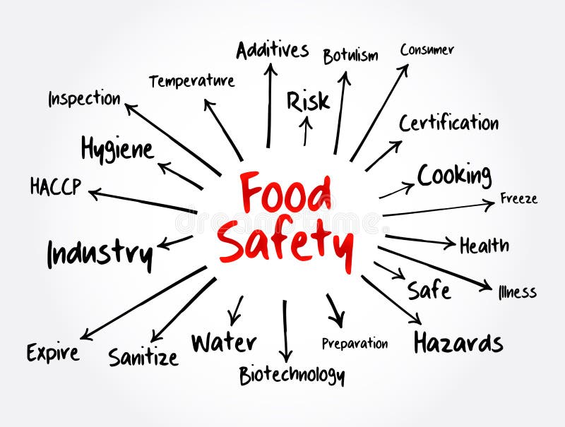 Food Safety Mind Map Flowchart, Concept for Presentations and Reports ...