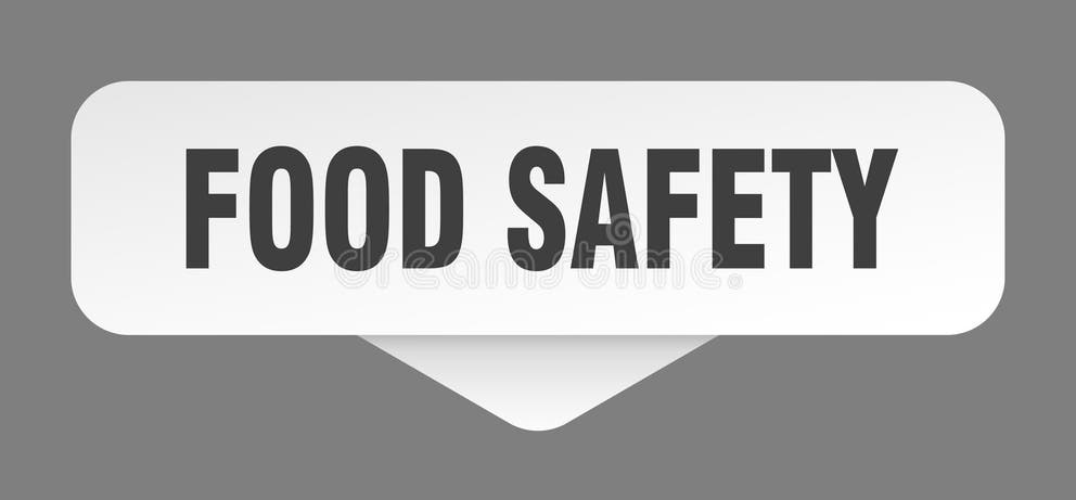 Food Safety Sticker. Food Safety Sign Isolated on Gray Background Stock ...