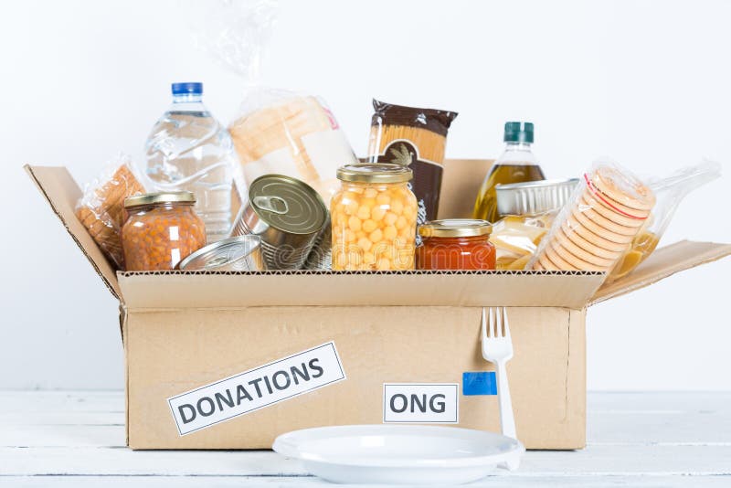 Food Drive Box stock image. Image of handouts, canned - 27700307
