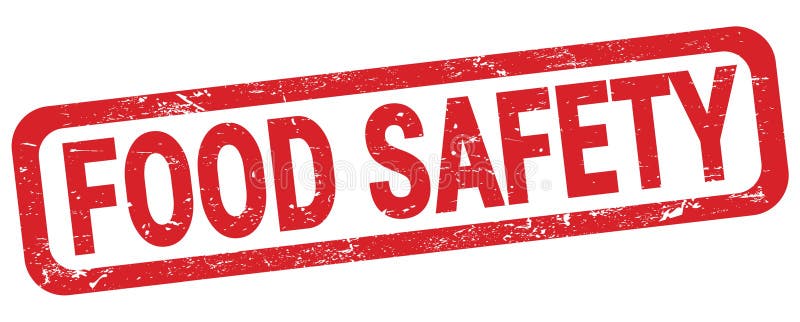 FOOD SAFETY Text Written on Red Rectangle Stamp Stock Illustration ...