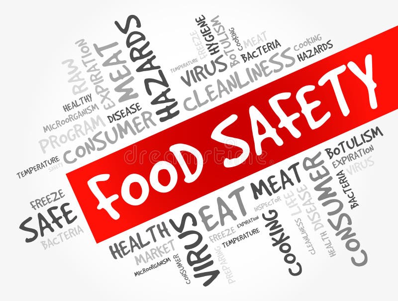 Food Safety Word Cloud Collage Stock Photo - Image of inspectors, cloud ...