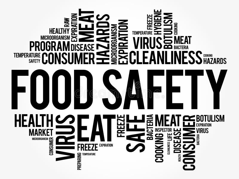 Food Safety Word Cloud Collage, Concept Background Stock Illustration ...
