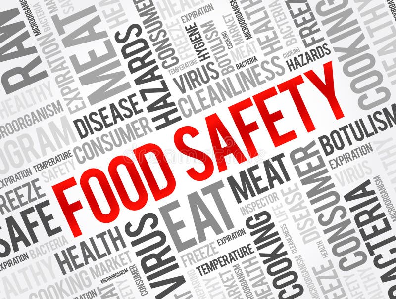 Food Safety Word Cloud Collage, Concept Background Stock Illustration ...