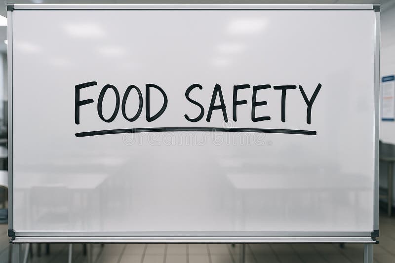 Food Safety Written on Whiteboard in Classroom or Training Room for ...