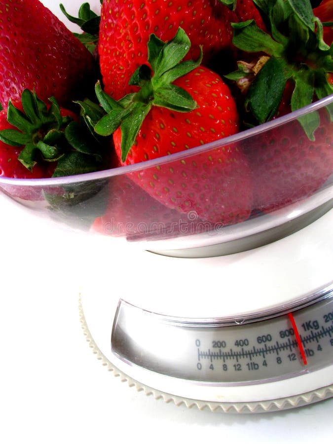 Food Scale with Strawberries Stock Photo - Image of strawberries ...