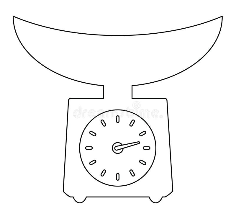 Food Scale Drawing Vector Illustration Stock Illustration ...