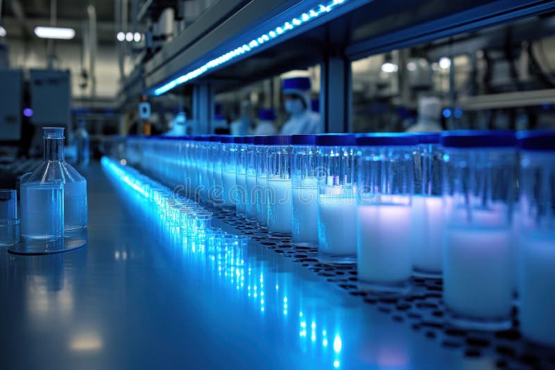 Food Science Analysis, Food Scientists Using Uv Light Analyze Milk ...