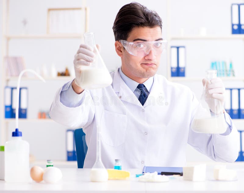 The Food Scientist Testing New Stuff In The Lab Stock Photo - Image of ...