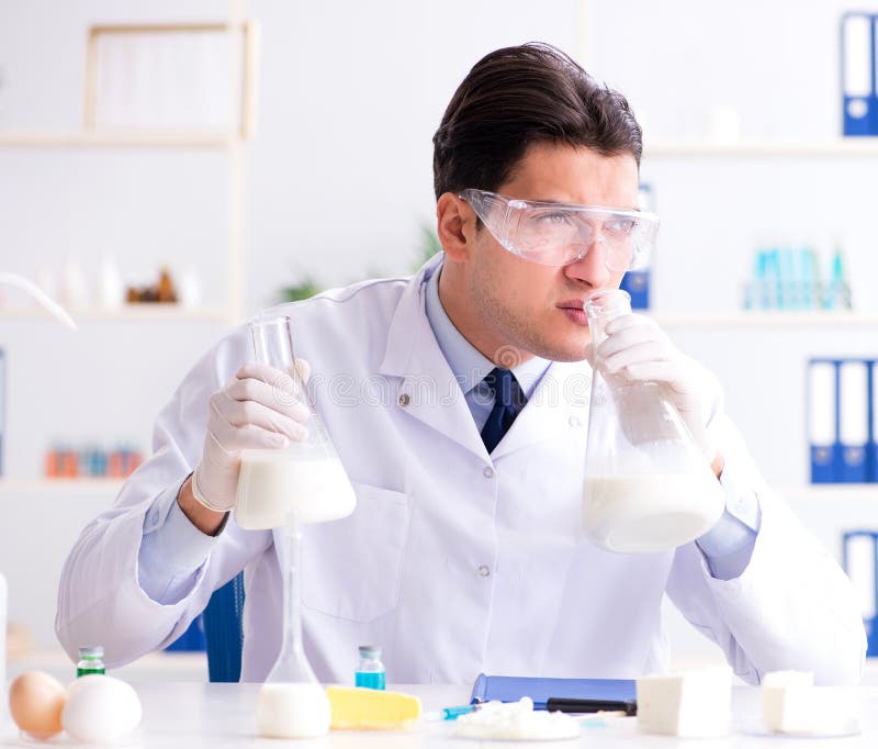 Food Scientist Testing New Stuff in the Lab Stock Image - Image of ...