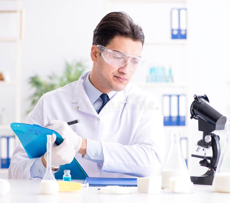 Food Scientist Testing New Stuff in the Lab Stock Photo - Image of ...