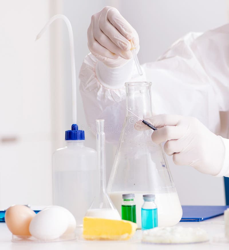 Food Scientist Testing New Stuff in the Lab Stock Image - Image of ...