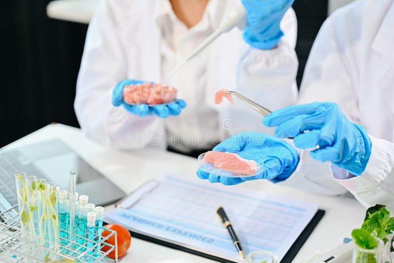 Food Scientists in Lab Coats, Testing Samples, and Analyzing Food ...