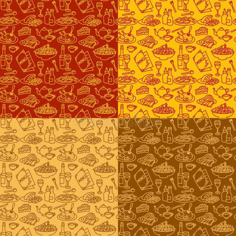 Food seamless patterns stock vector. Illustration of food - 134008770