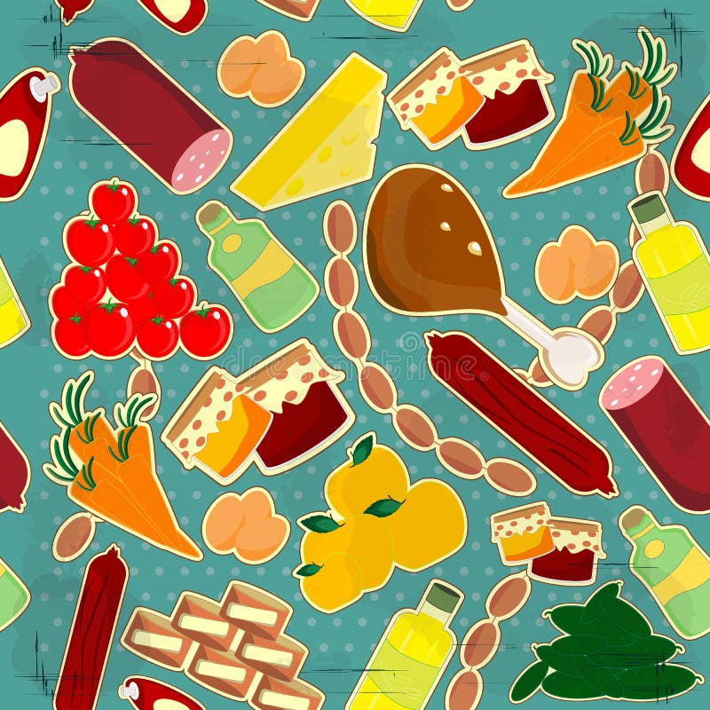 Food Seamless Pattern stock vector. Illustration of cook - 32549888