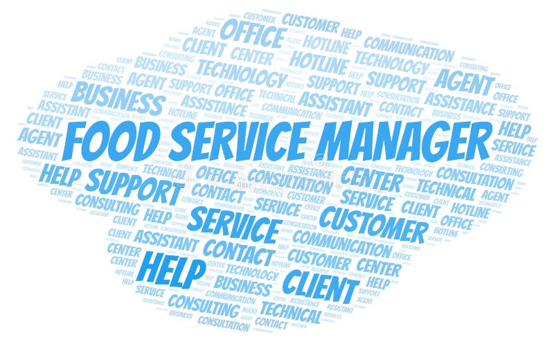 Food Service Manager Word Cloud. Stock Illustration - Illustration of ...