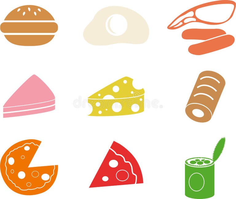 Food Shapes Stock Illustrations – 95,688 Food Shapes Stock ...