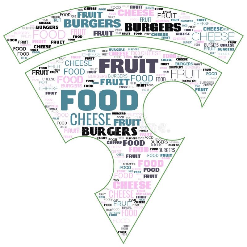 Food Shapes Text Words Abstract Stock Illustration - Illustration of ...