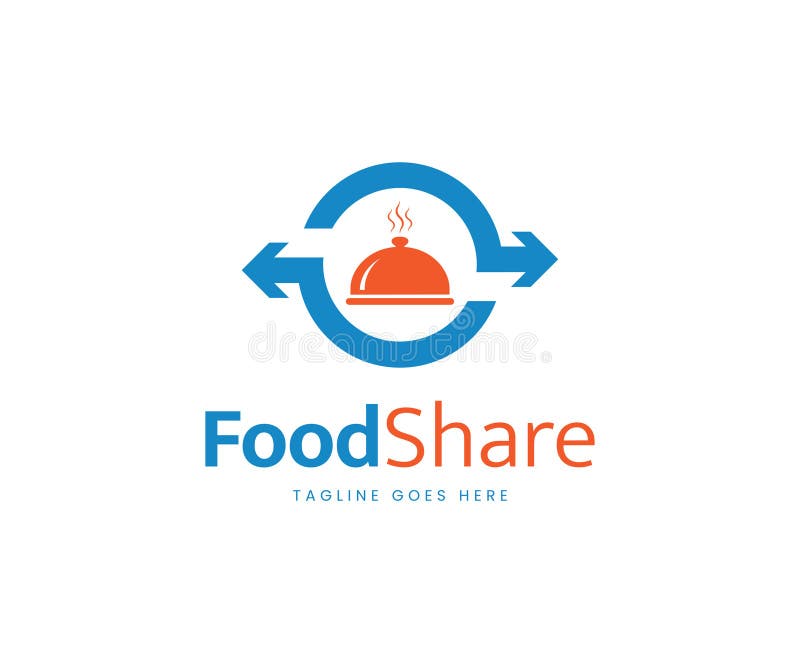 Food Share Logo Design Template. Restaurant Logo Design Stock Vector ...