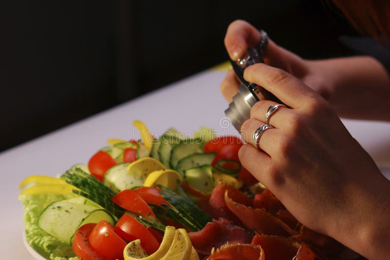 Food Shooting - Hands and a Camera Stock Photo - Image of camera, small ...