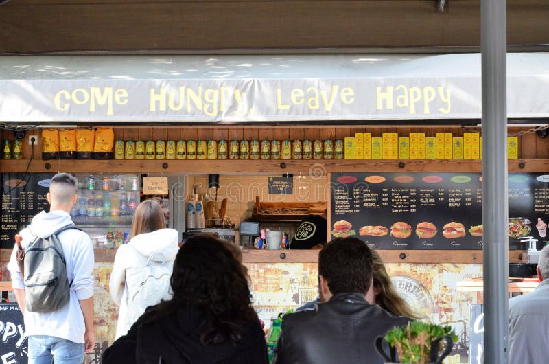 Food shop in Amsterdam editorial stock photo. Image of people - 91751788