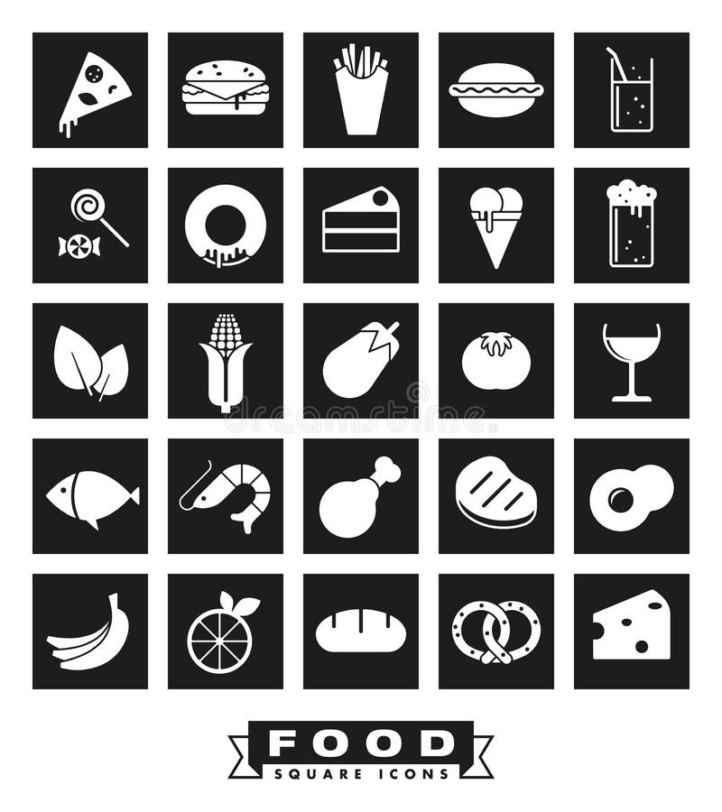 Food icons vector set stock vector. Illustration of design - 48099214