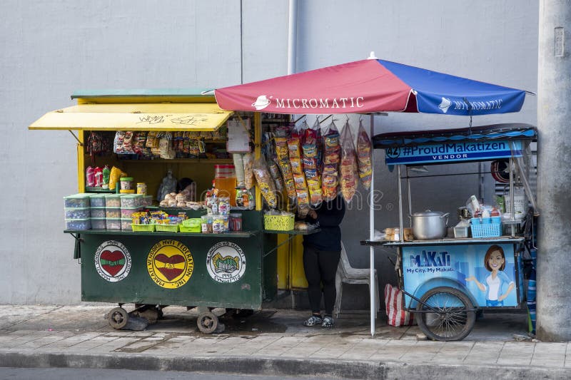Food Stall Kiosk on the Road Side in Manila Editorial Photography ...