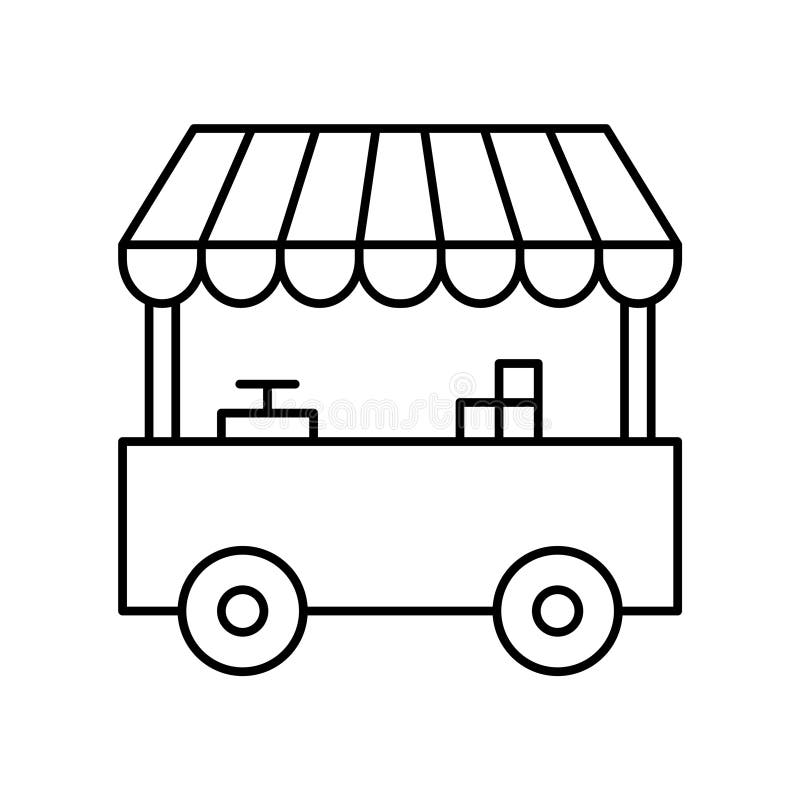 Food Stand Isolated Vector Icon Which Can Easily Modify or Edit Stock ...