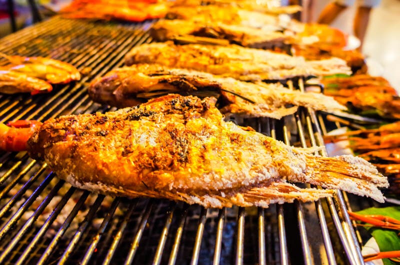 Food Stall in Thailand,fried Fish Stock Photo - Image of fishcakes ...