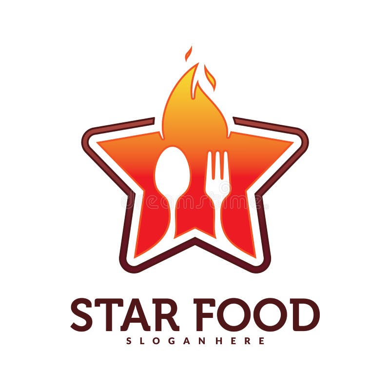 Food with Star Logo Vector stock vector. Illustration of graphic ...