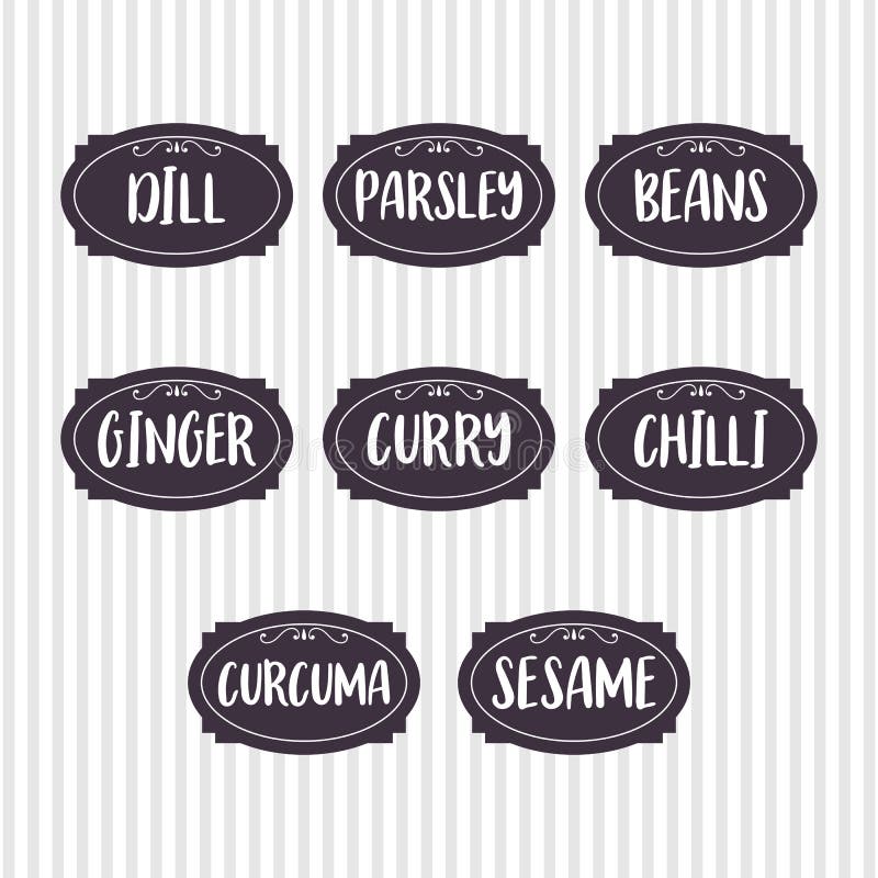 Food Storage Labels. Kitchen Food Tags Collection for Kitchen ...