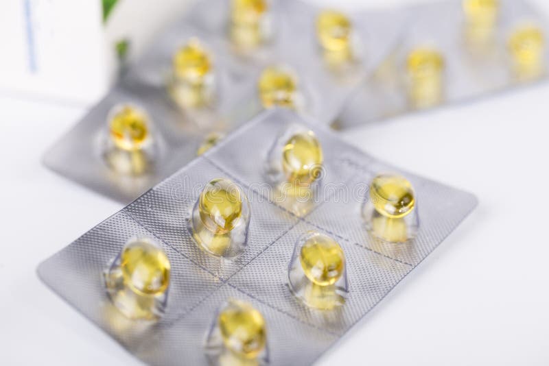 Food Supplement Capsules or Pills Closeup Stock Photo - Image of doctor ...