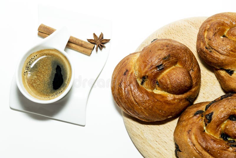 Easter Sugar Bread with Coffee Stock Photo - Image of white, anise ...