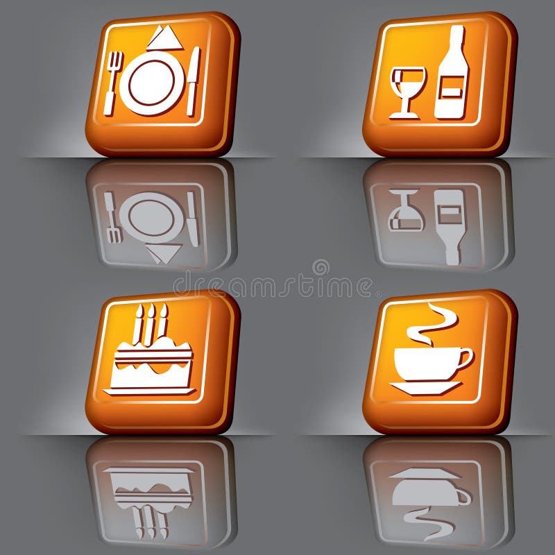 Food symbols stock vector. Illustration of icon, dish - 13519807