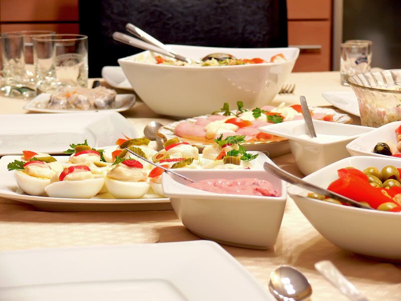 Food on a table stock image. Image of arrange, edible - 7740359