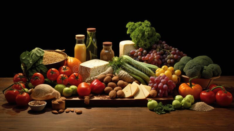Food on the Table. Complete Ration Stock Image - Image of ingredients ...