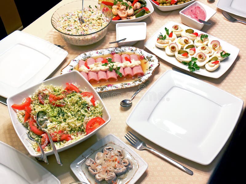 Food on a table details stock photo. Image of food, banquet - 7679506