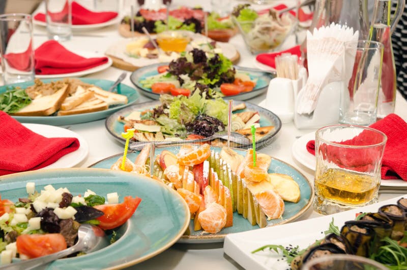 Food on the table stock image. Image of decoration, healthy - 198351473