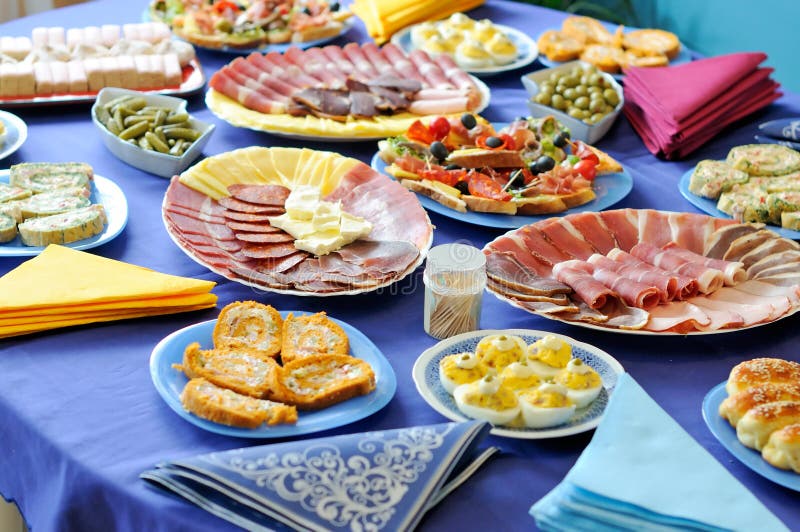 Food table stock image. Image of balkan, dinner, background - 35952069