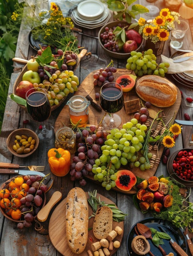 Food Table Variety stock photo. Image of kitchen, party - 383308790