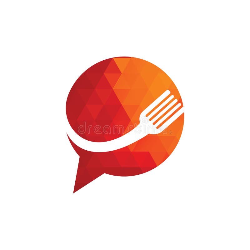 Food Talk Logo Vector Logo Template Icon. Stock Vector - Illustration ...