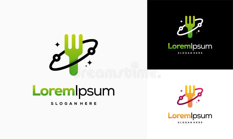 Food Tech Logo Designs Concept Vector, Food Planet Logo Designs Concept ...